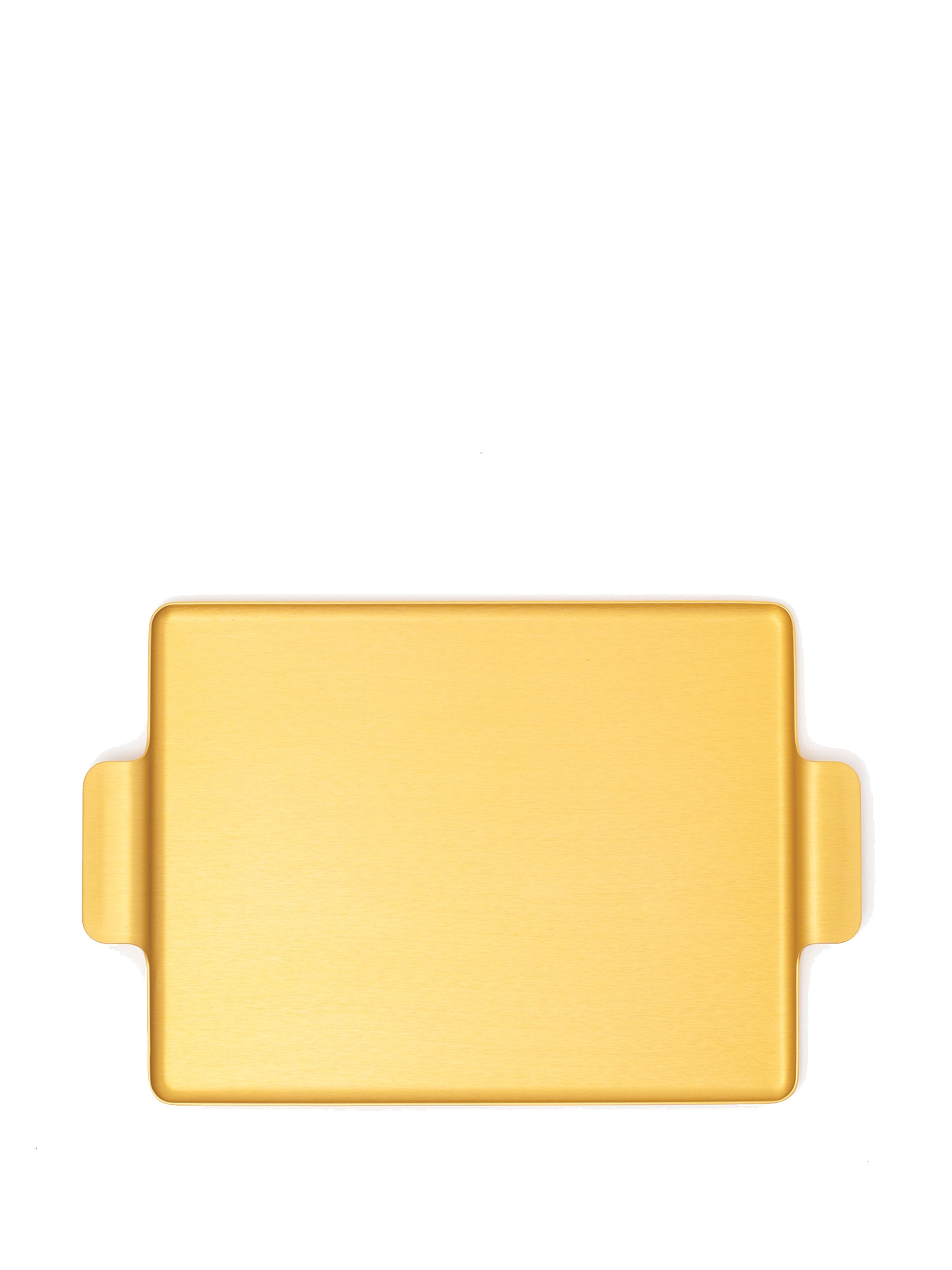 Kaymet 14.5" Gold Metal Serving Tray | Made in London | YOD&CO